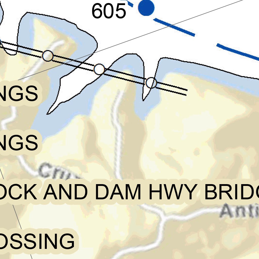 Tennessee River Chart 84 - Ft. Loundon Dam; Little Tennessee River Map ...