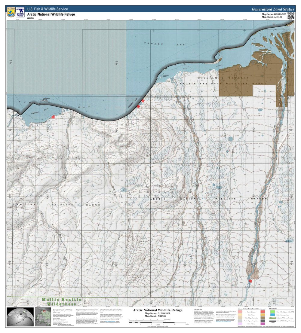 Arctic NWR (ARC-06 - #6 of 73) Map by U.S. Fish & Wildlife Service ...