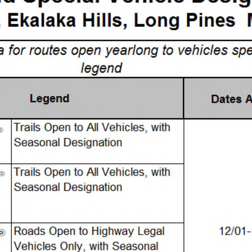 Custer Gallatin NF - Sioux Ranger District - Chalk Buttes Ekalaka Hills ...