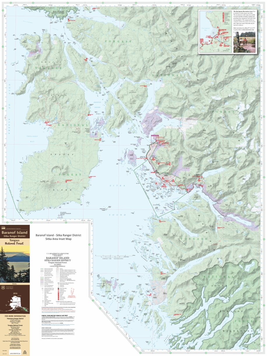 Baranof Island Sitka Area Inset Map by US Forest Service R10 | Avenza Maps