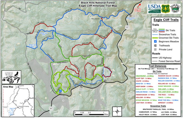 Eagle Cliff Georeferenced Hillshade Map by US Forest Service R2 Rocky ...