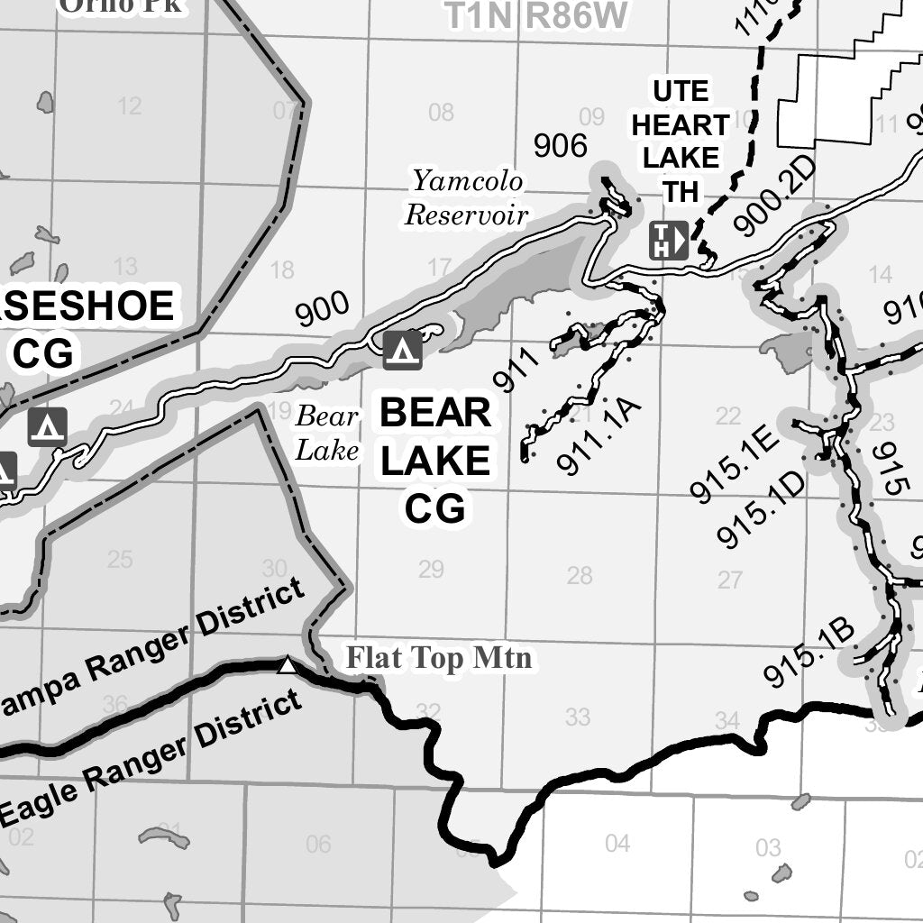 Routt NF - Yampa Ranger District - MVUM Map by US Forest Service R2 ...