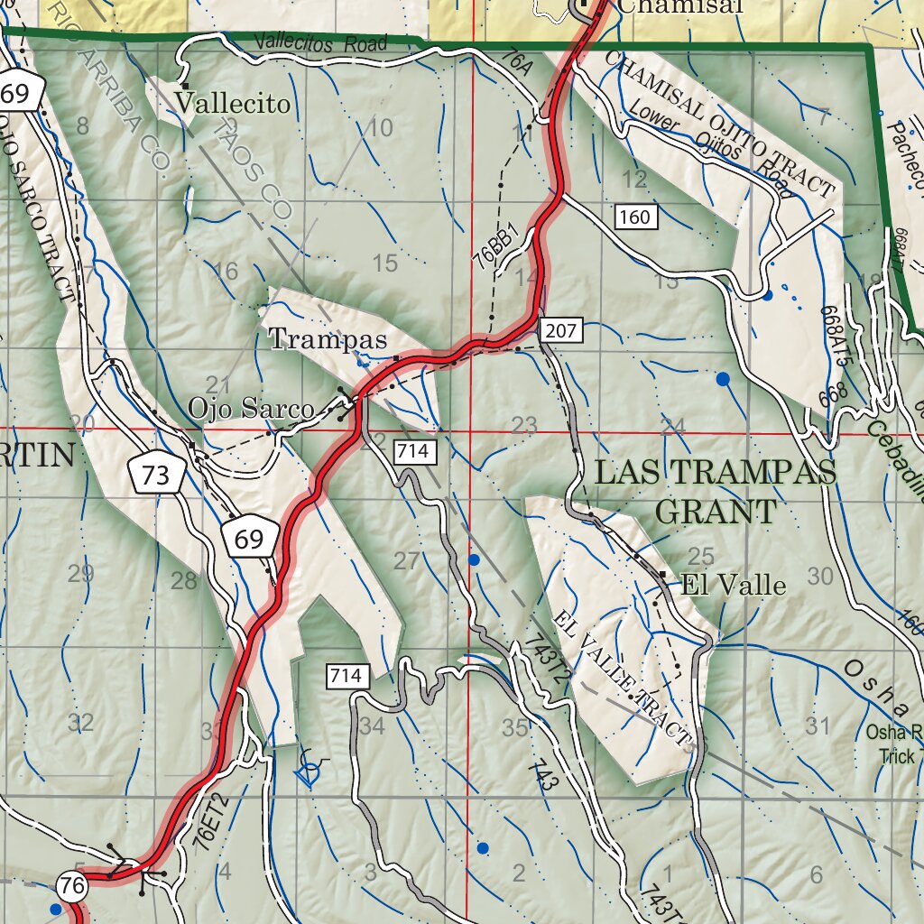 Carson National Forest Visitor Map: Questa and Camino Real Ranger ...