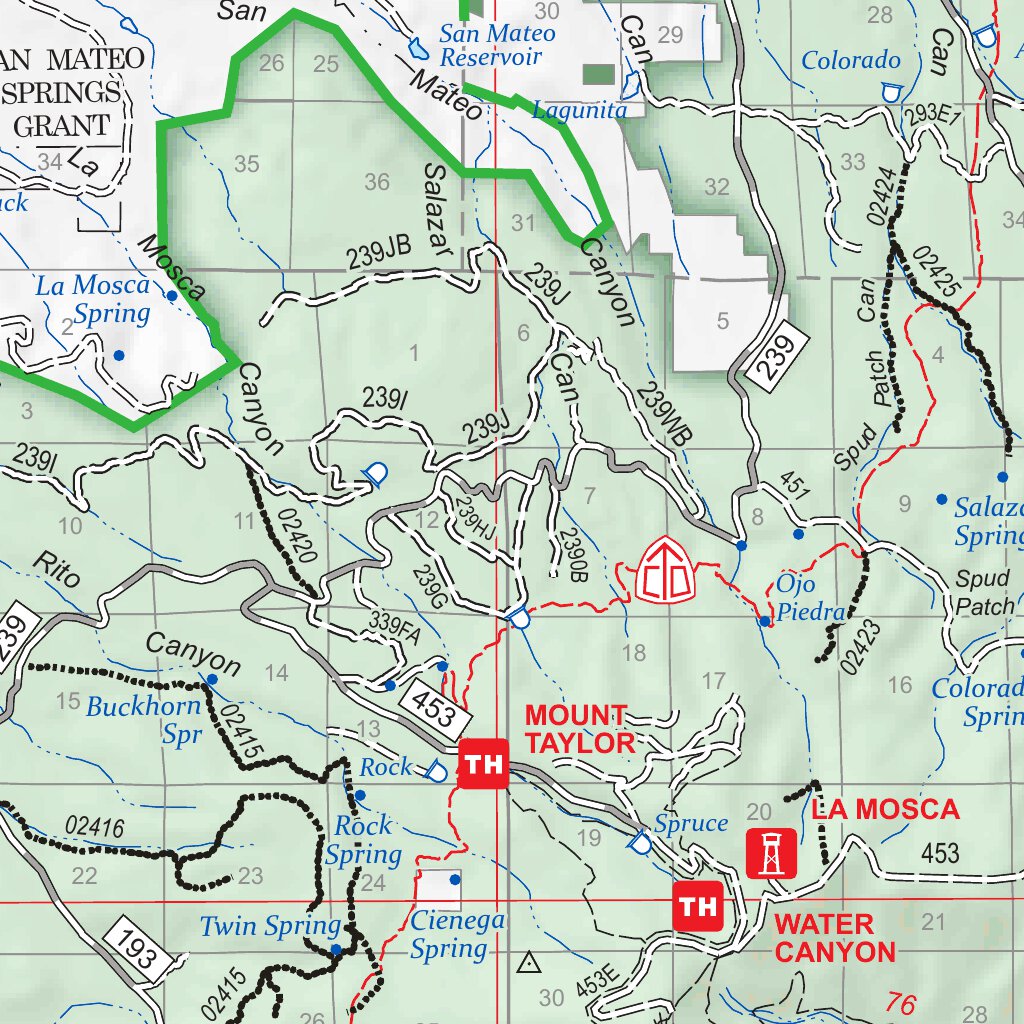 Cibola National Forest, Mount Taylor Ranger District (Mount Taylor) Map ...