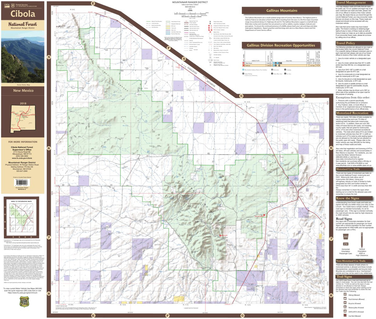 Cibola National Forest - Mountainair Ranger District - Gallinas ...
