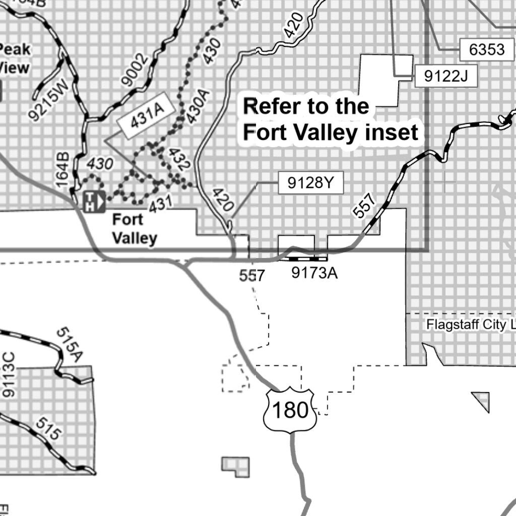 Motor Vehicle Use Map, Coconino National Forest (North) by US Forest ...