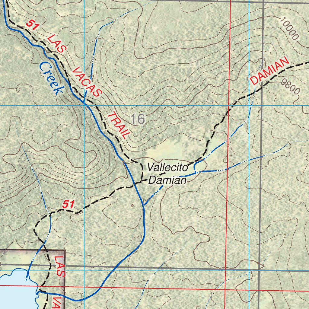 San Pedro Parks Wilderness, Santa Fe National Forest Map by US Forest ...