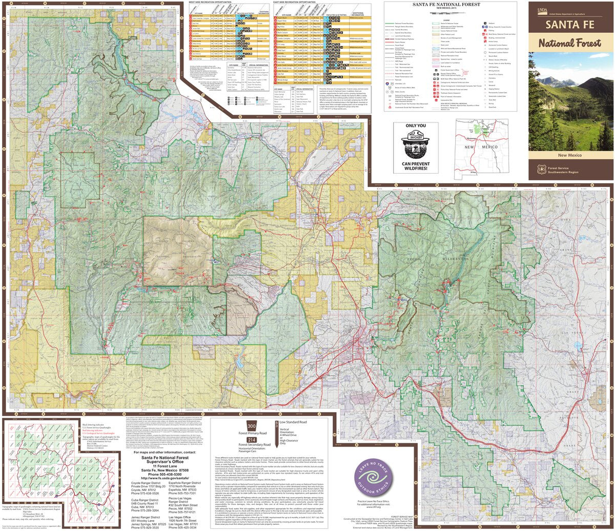 Santa Fe National Forest Visitor Map by US Forest Service R3 | Avenza Maps