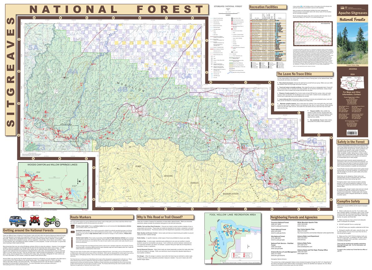 Sitgreaves National Forest Visitor Map by US Forest Service R3 | Avenza ...
