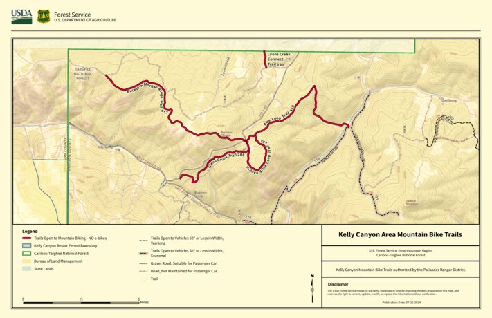 Caribou-Targhee National Forest Kelly Canyon Area Mountain Bike Trail ...