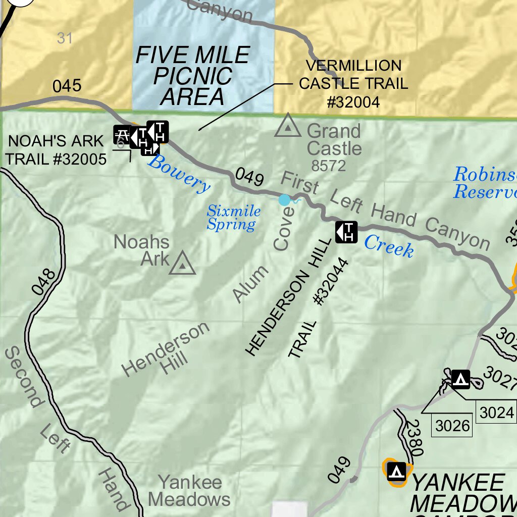 Dixie National Forest Cedar City Ranger District Travel Map 2019 by US ...