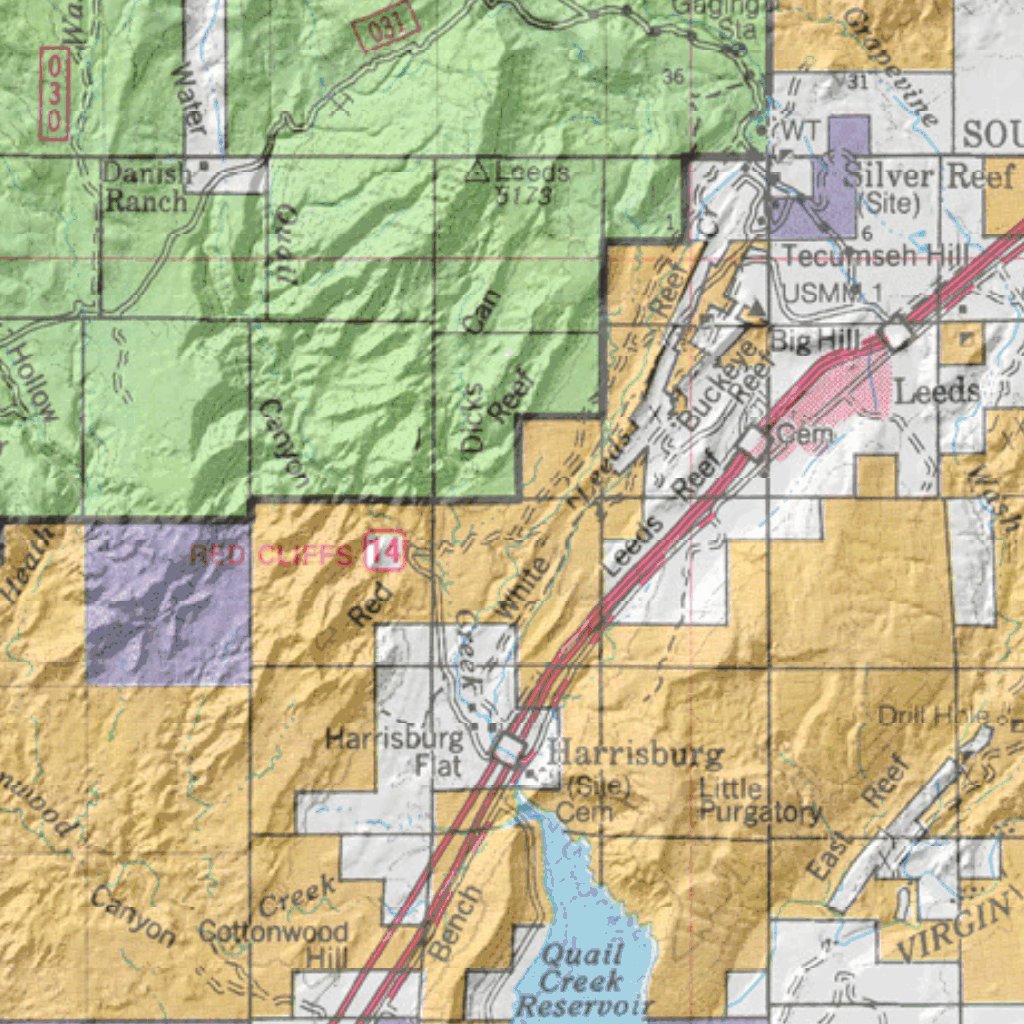 Dixie National Forest Pine Valley Ranger District Map by US Forest ...