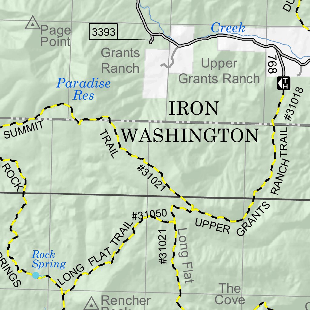 Dixie National Forest Pine Valley Ranger District Travel Map 2019 by US ...