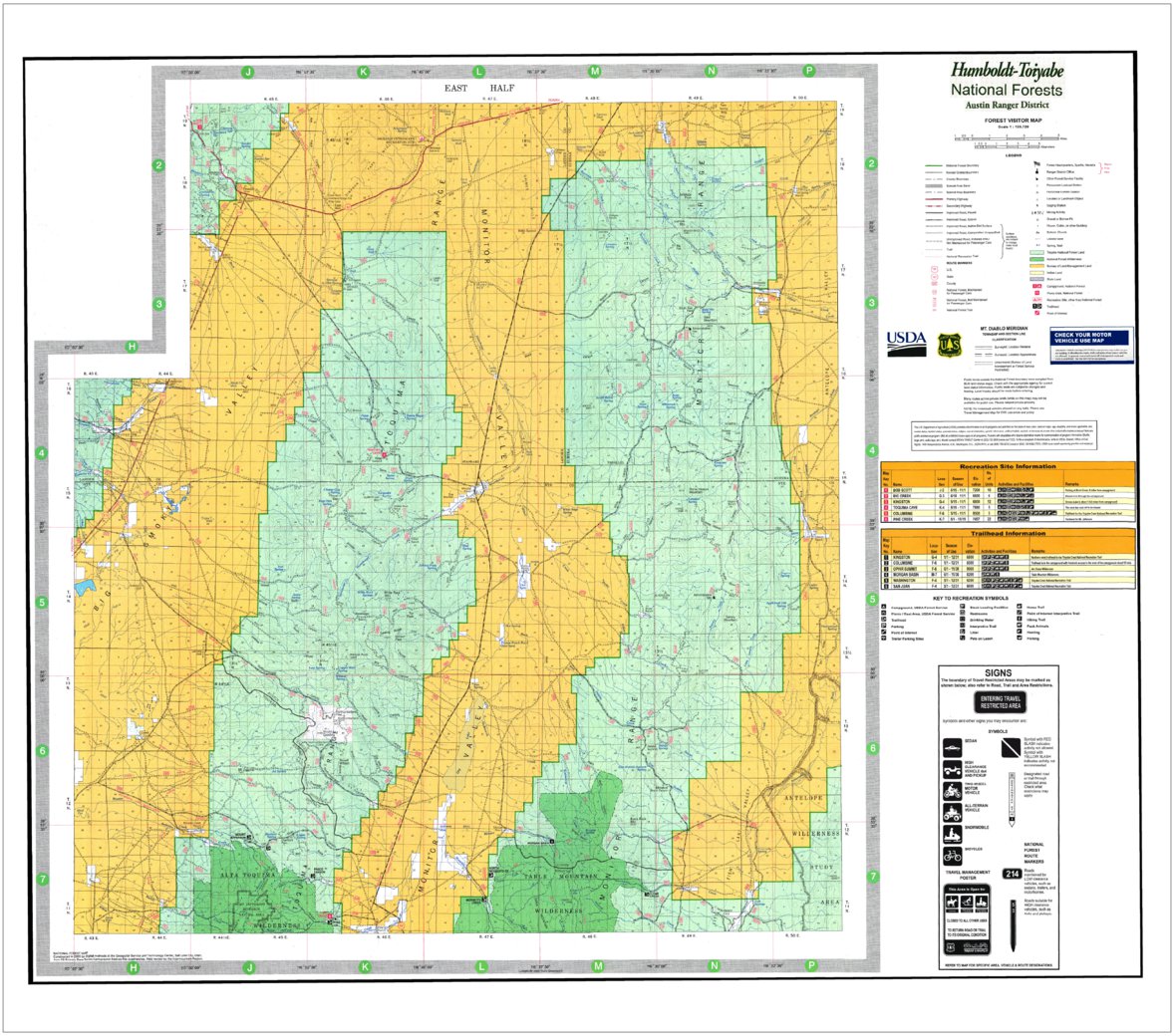 Humboldt-Toiyabe National Forest Austin Ranger District East Half 2006 ...