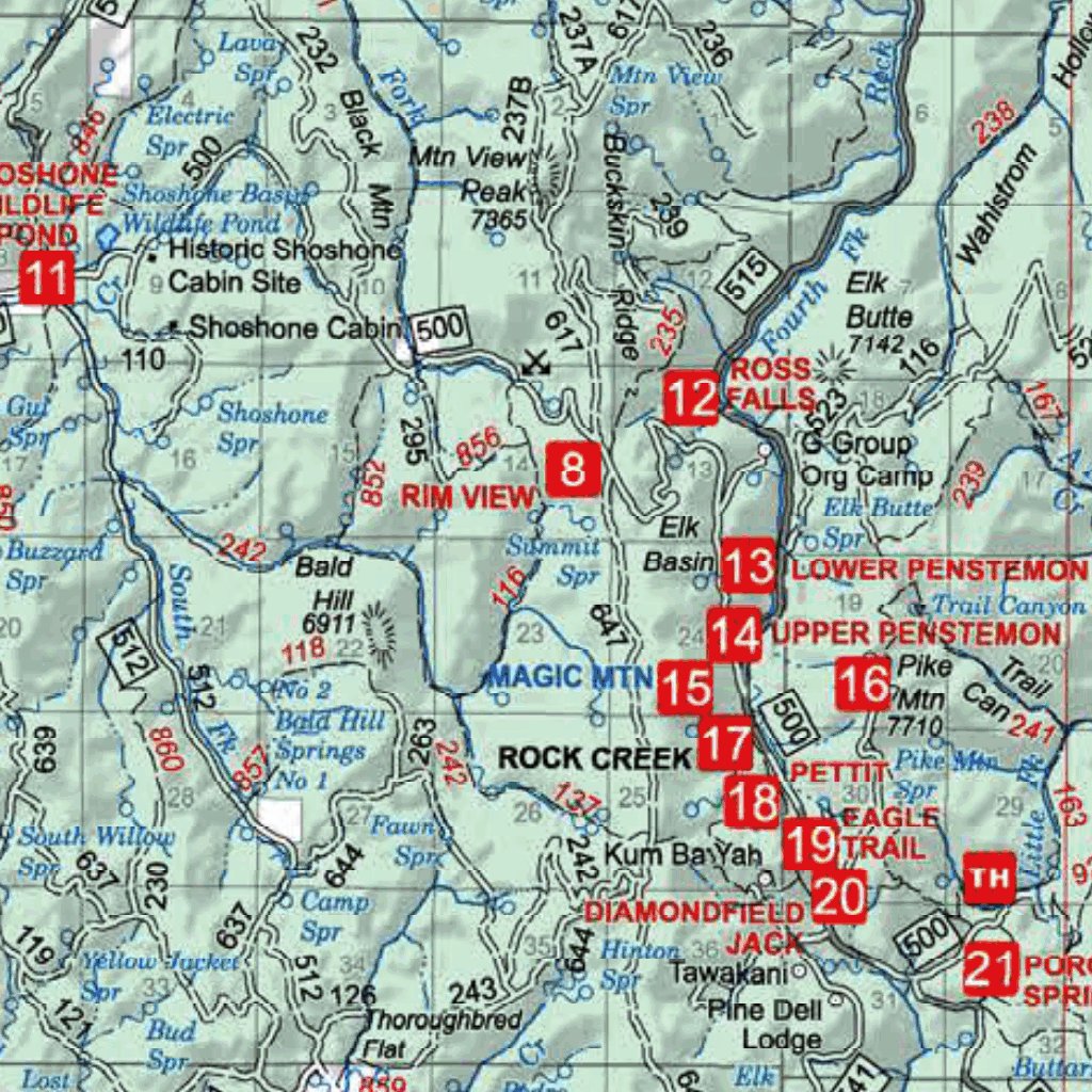 Sawtooth National Forest Minidoka Ranger District Forest Visitor Map ...