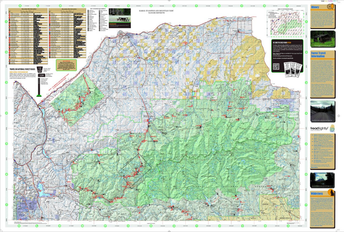 Uinta Wasatch Cache National Forest Kamas Evanston and Mtn View Ranger ...