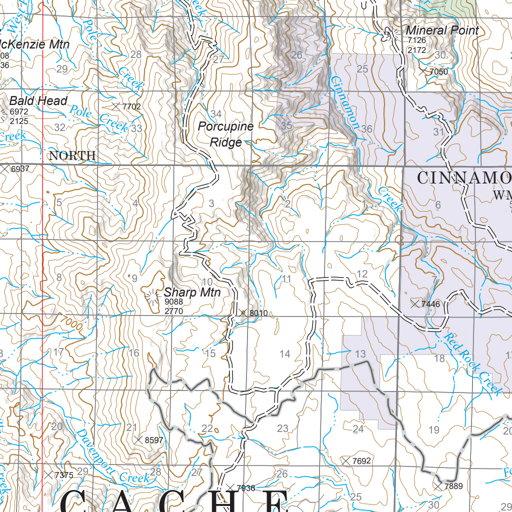 Uinta Wasatch Cache National Forest Visitor Map Ogden Ranger District ...