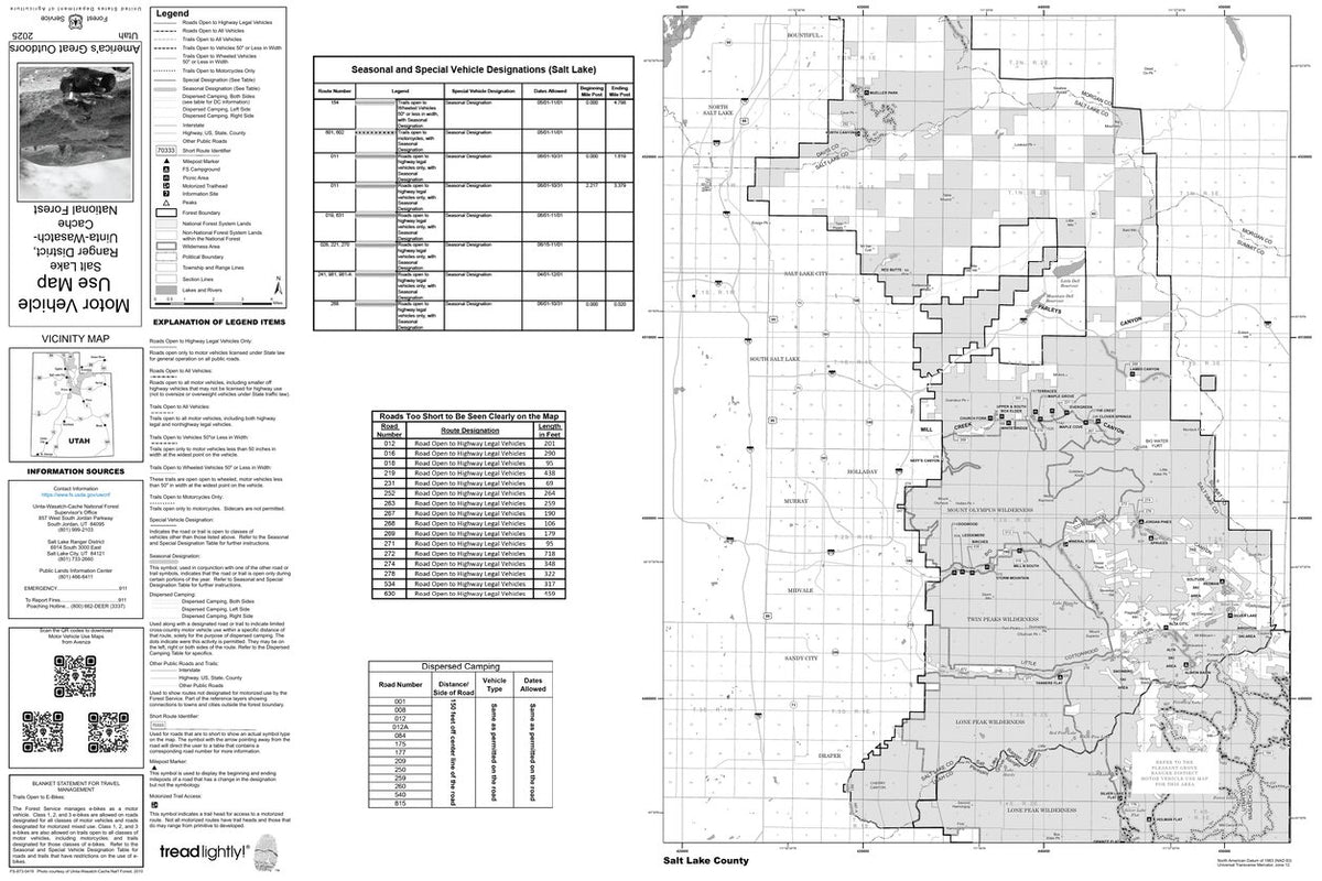 Uinta-Wasatch-Cache National Forest Salt Lake Ranger District Motor ...