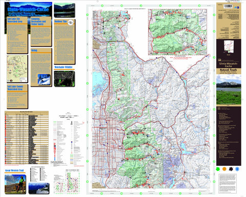 Uinta Wasatch Cache NF Salt Lake RD & Deseret Peak Forest Visitor Maps ...