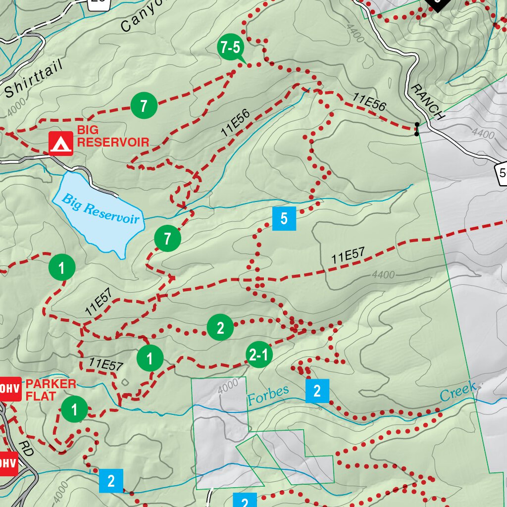 Foresthill OHV Guide 1 (Sugar Pine) Map by US Forest Service R5 ...