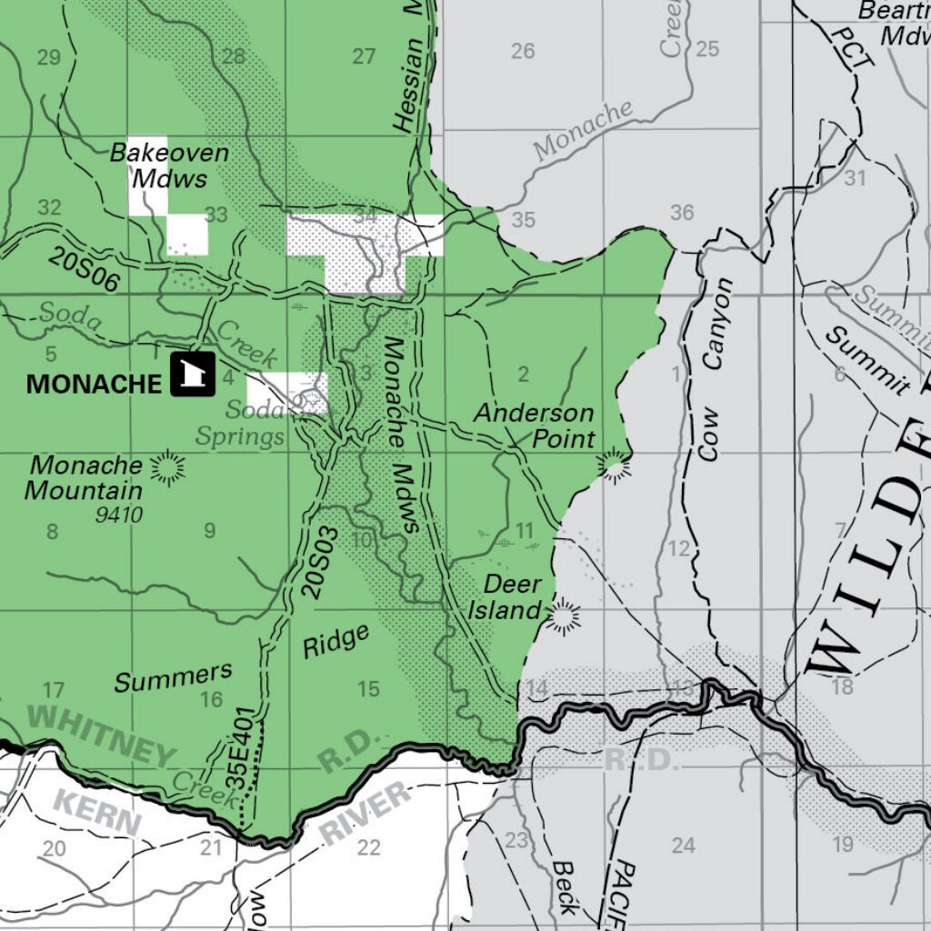 2025 Inyo Fuelwood SOUTH Map by US Forest Service R5 | Avenza Maps
