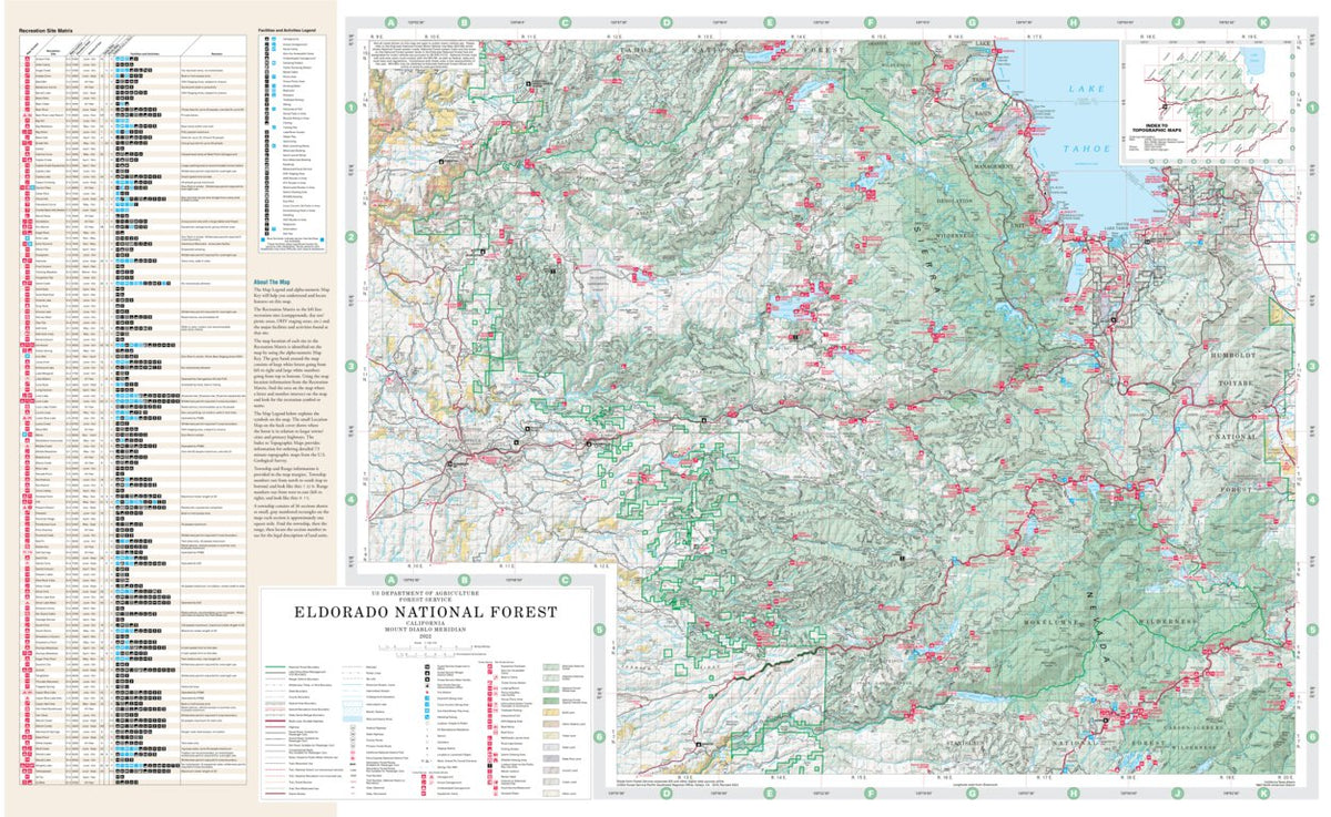 Eldorado National Forest Visitor Map by US Forest Service R5 | Avenza Maps