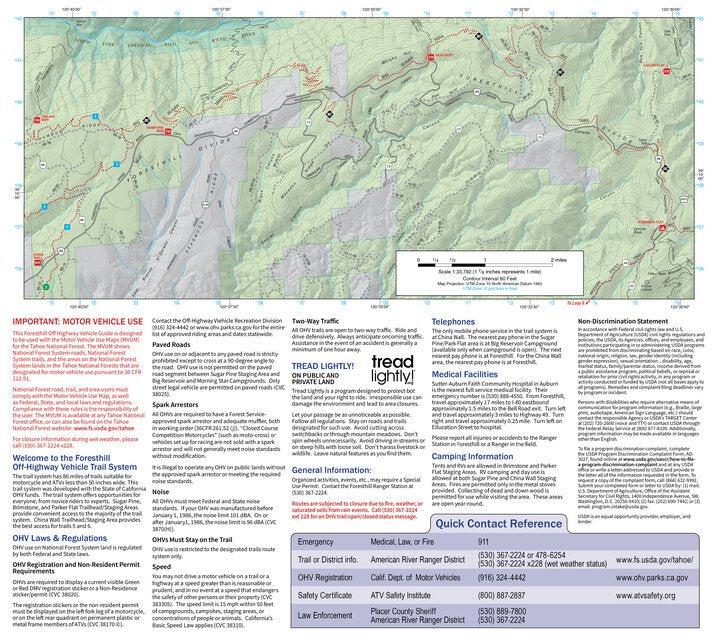 Foresthill OHV Guide 2 (Big Sugar) Map by US Forest Service R5 | Avenza ...