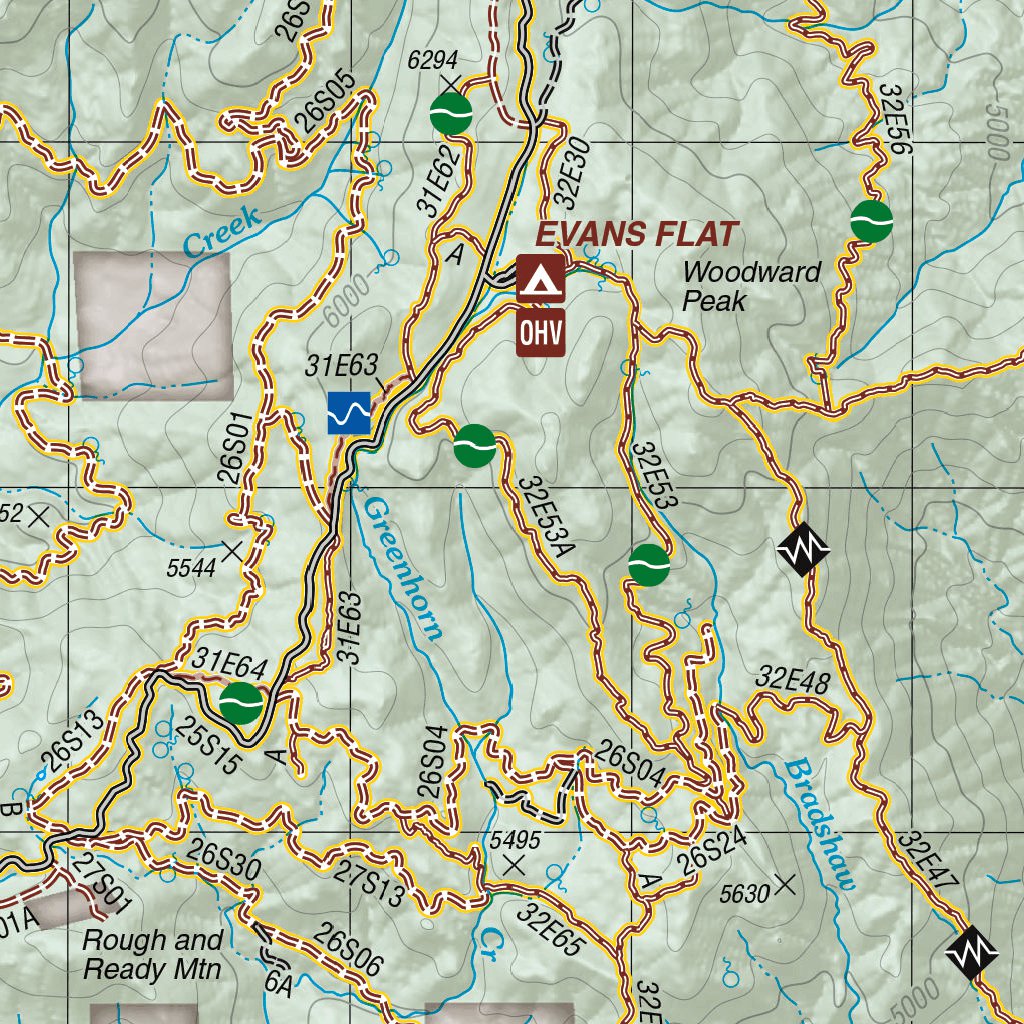 Kern River Motor Vehicle Opportunity Guide (south) Map by US Forest ...