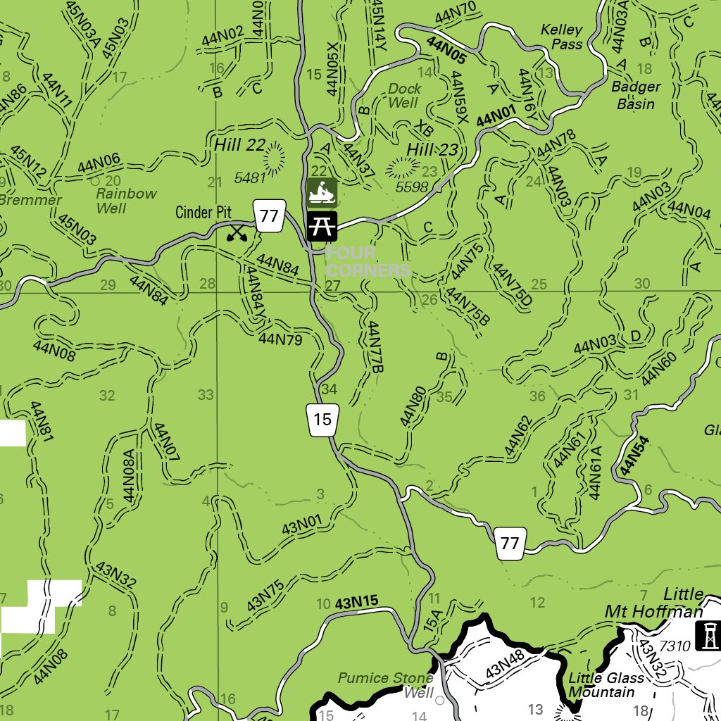 Klamath National Forest Woodcutting Map (Goosenest) by US Forest ...