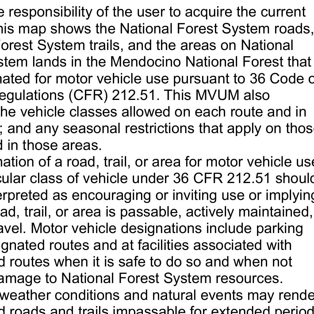 Mendocino MVUM - South Central (Inset B: Nail Track) Map by US Forest ...