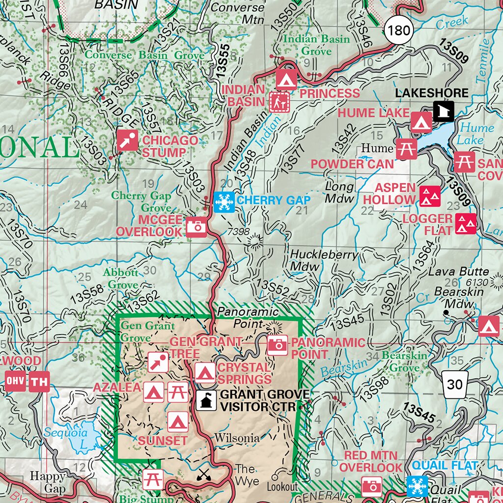 Sequoia National Forest Visitor Map (North) by US Forest Service R5 ...