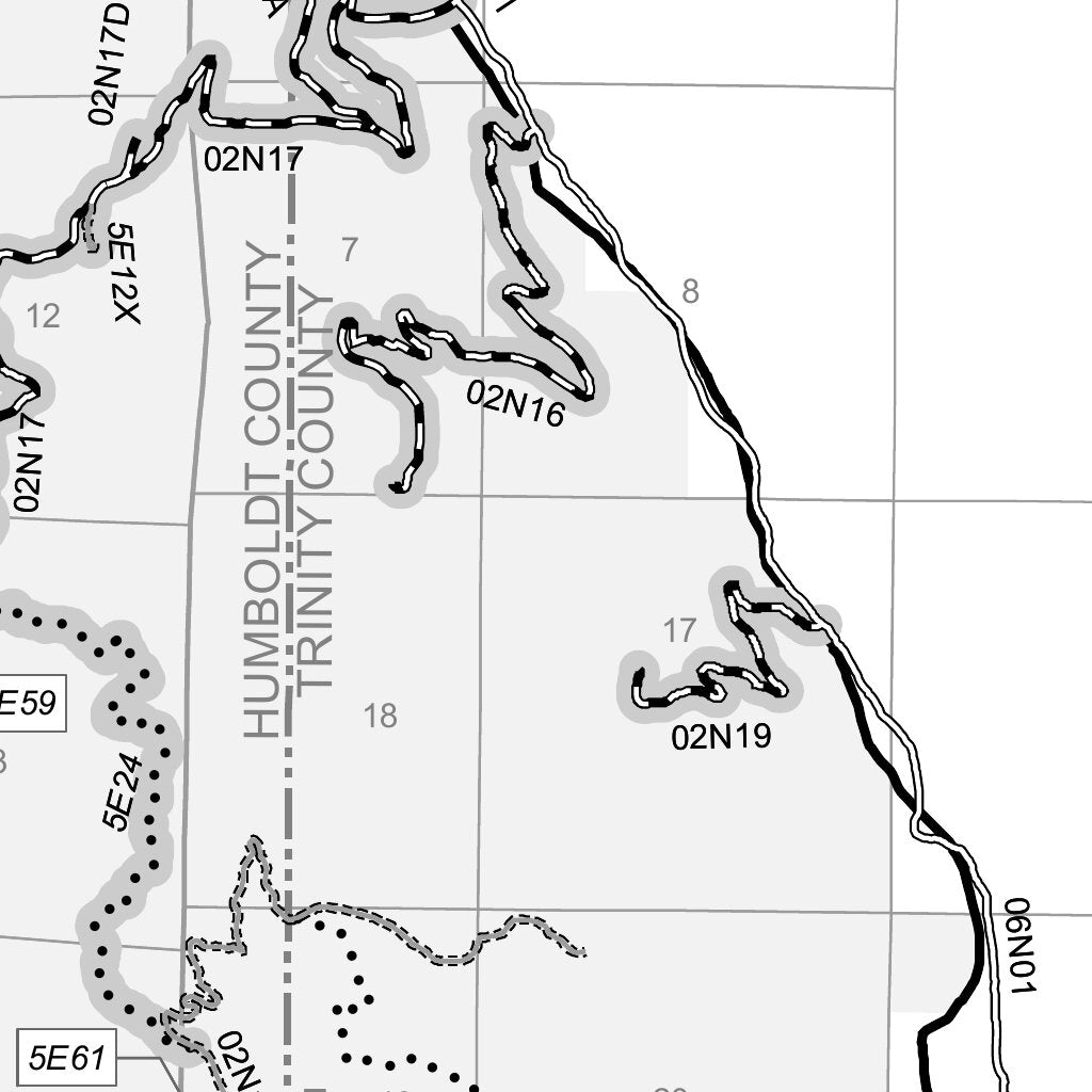 Six Rivers MVUM - Mad River (north) Map by US Forest Service R5 ...