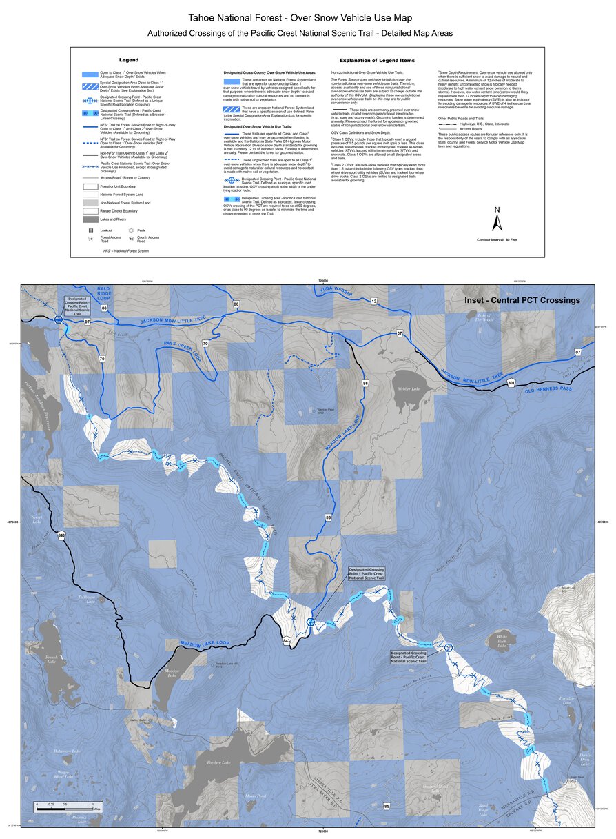 Tahoe National Forest OSVUM - Central Inset Map by US Forest Service R5 ...