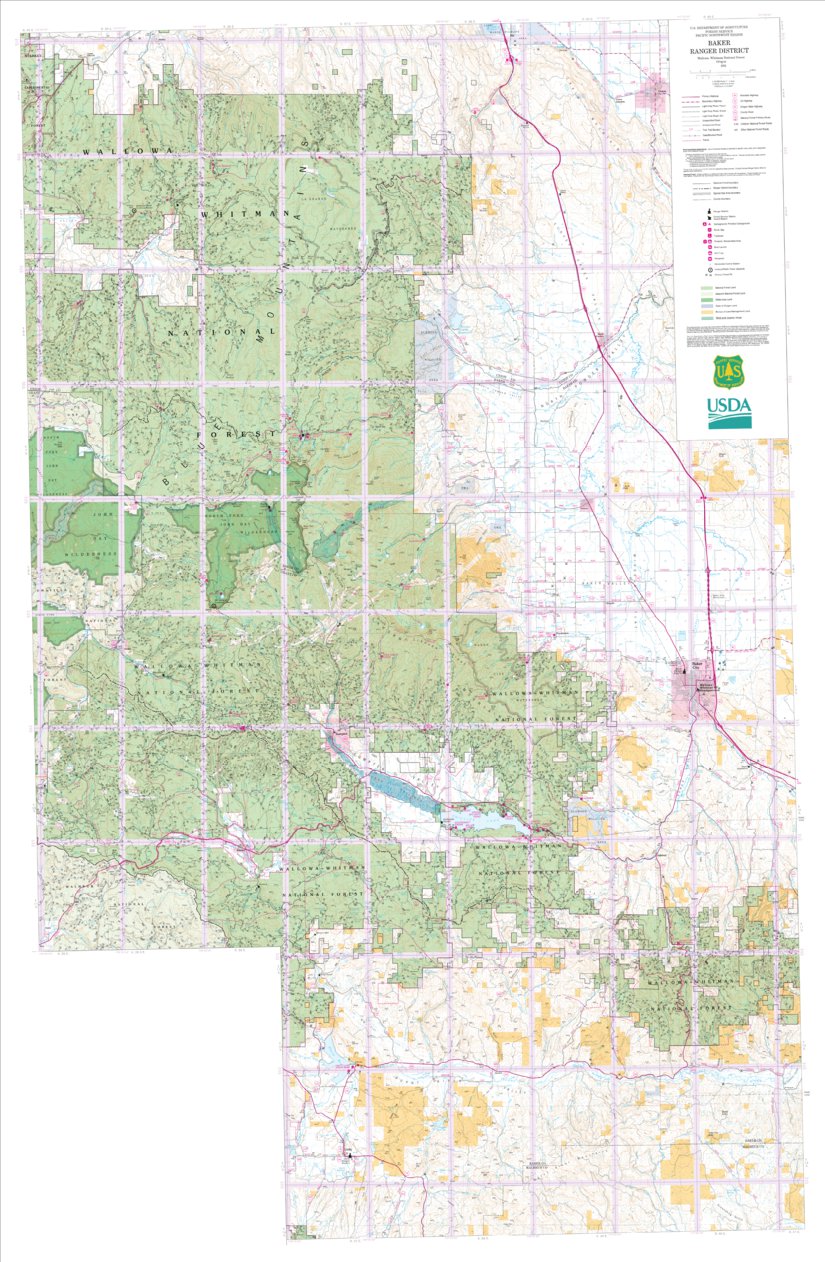 Baker Ranger District Map by US Forest Service R6 Pacific Northwest ...