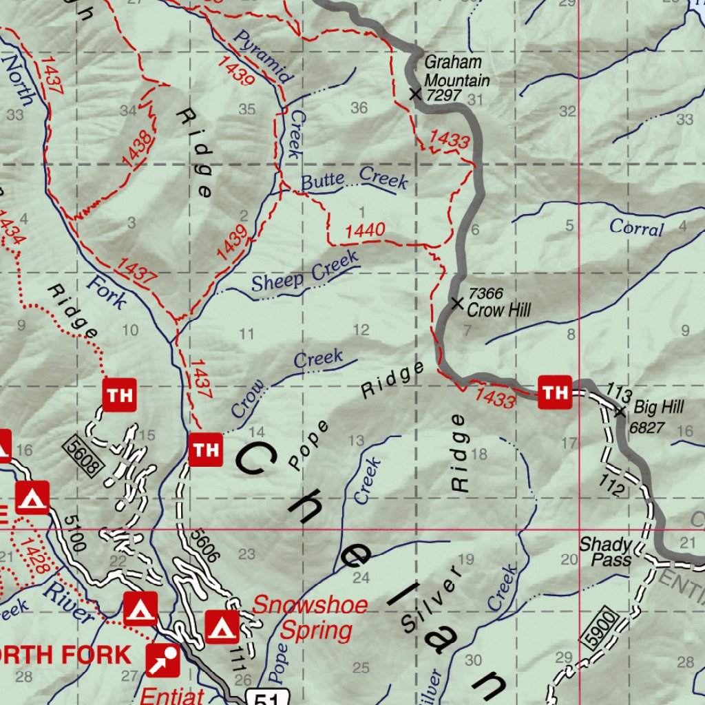 Central Washington Cascades Recreation Map North by US Forest Service ...