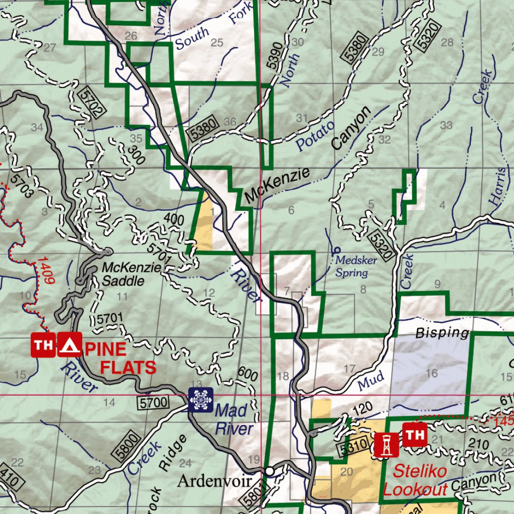 Central Washington Cascades Recreation Map North by US Forest Service ...