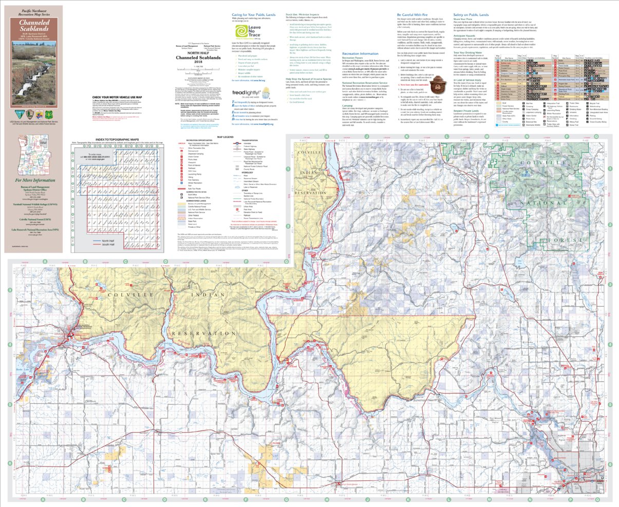 Channeled Scablands Recreation Map North by US Forest Service R6 ...