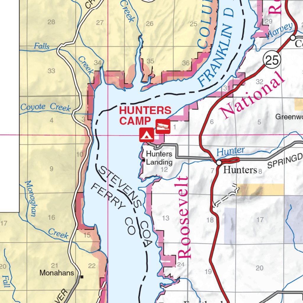 Channeled Scablands Recreation Map North by US Forest Service R6 ...