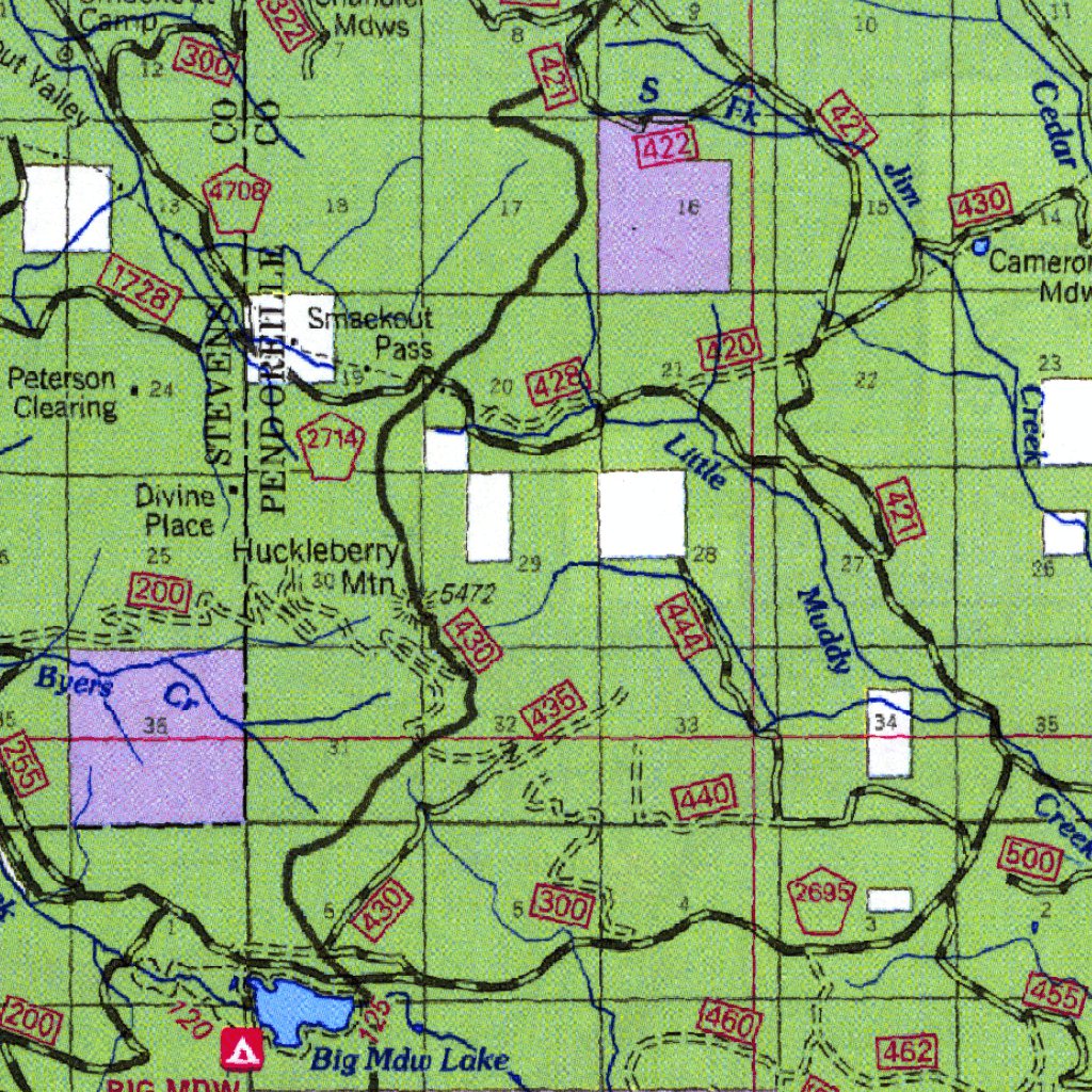 Colville National Forest Visitor Map by US Forest Service R6 Pacific ...