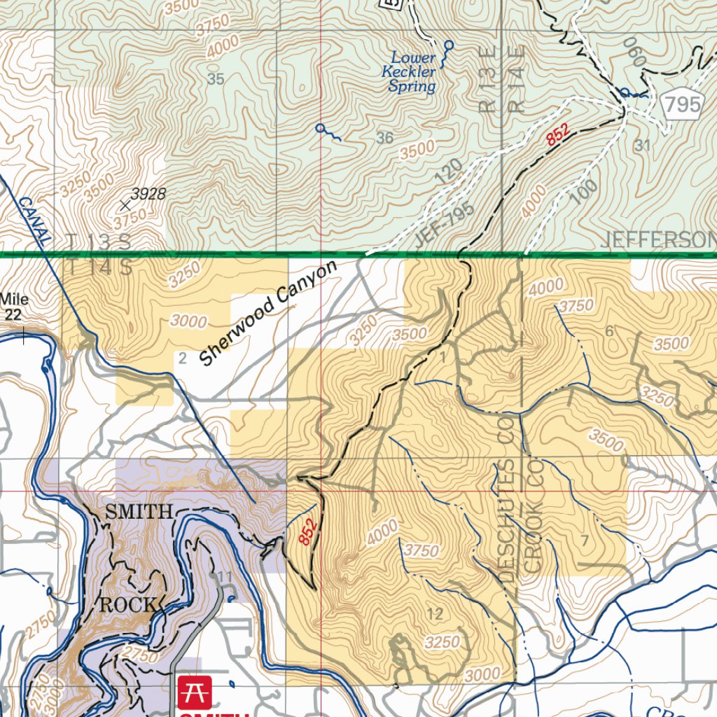 Crooked River National Grassland Ranger District Map by US Forest ...