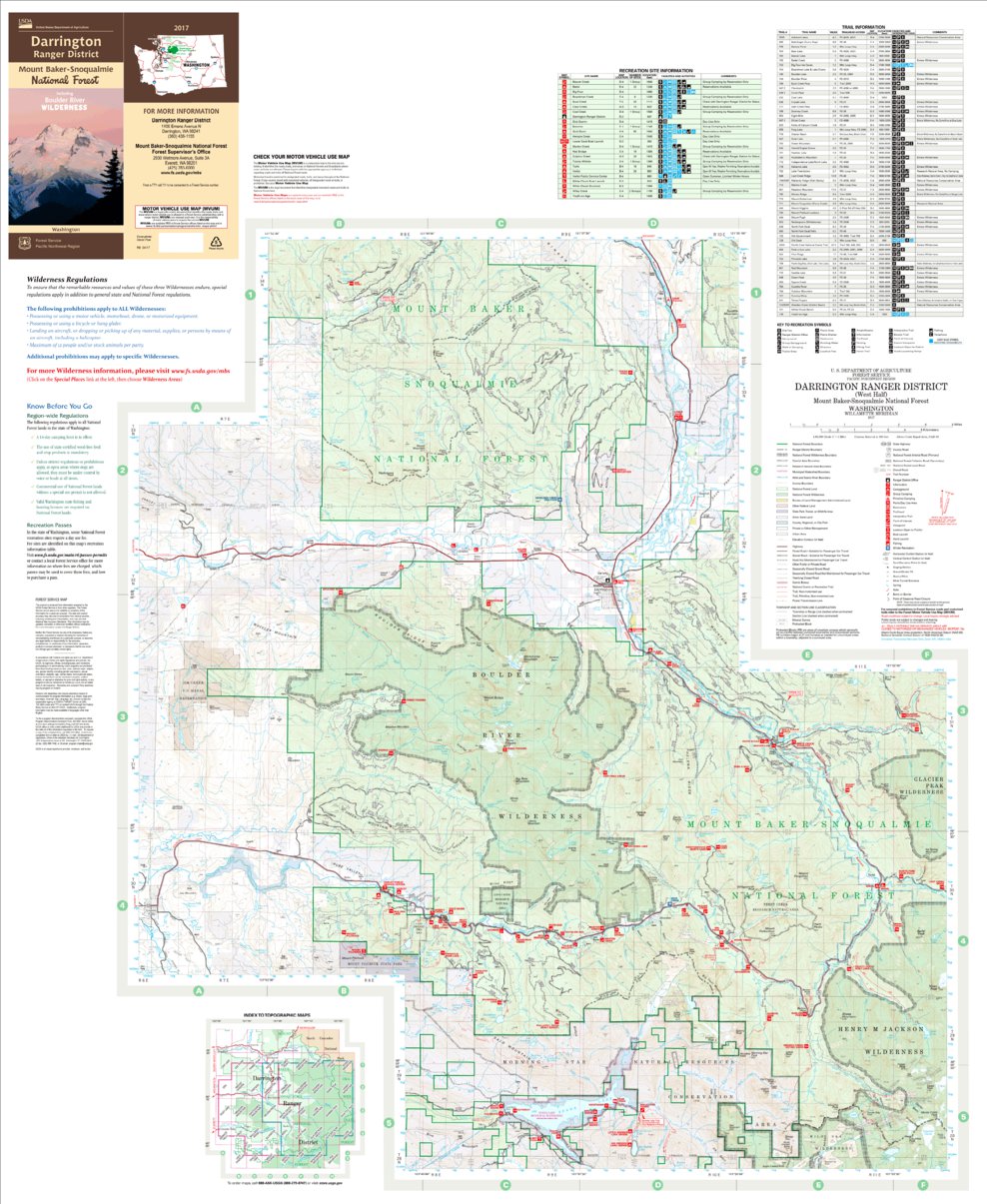 Darrington Ranger District Map West by US Forest Service R6 Pacific ...