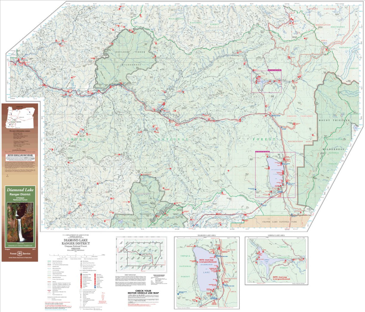 Diamond Lake Ranger District Map by US Forest Service R6 Pacific ...