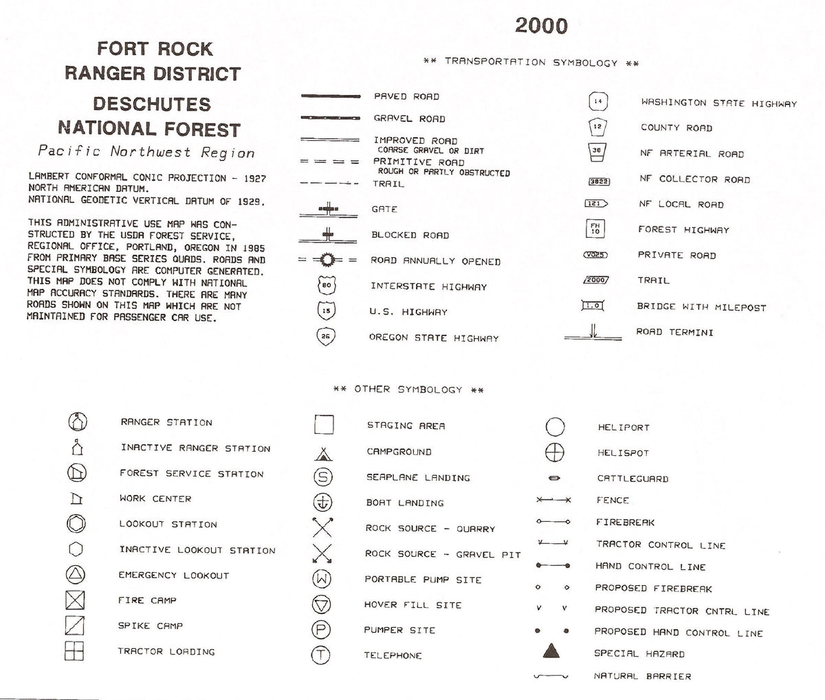 Fort Rock Ranger District Map Bundle by US Forest Service R6 Pacific ...