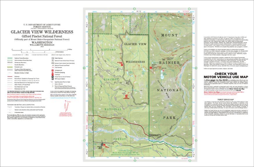 Glacier View Wilderness Map by US Forest Service R6 Pacific Northwest ...
