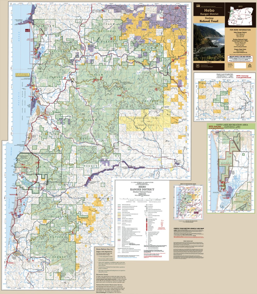 Hebo Ranger District Map by US Forest Service R6 Pacific Northwest ...