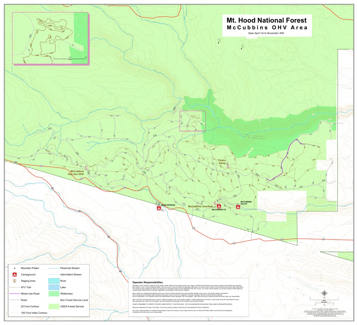 McCubbins Gulch OHV Area Map by US Forest Service R6 Pacific Northwest ...
