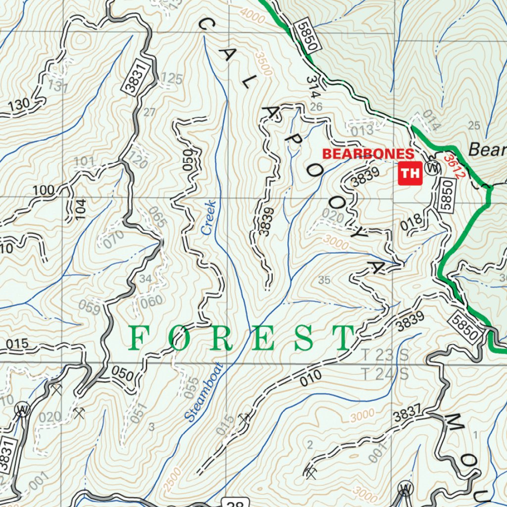 Middle Fork Ranger District Map South by US Forest Service R6 Pacific ...