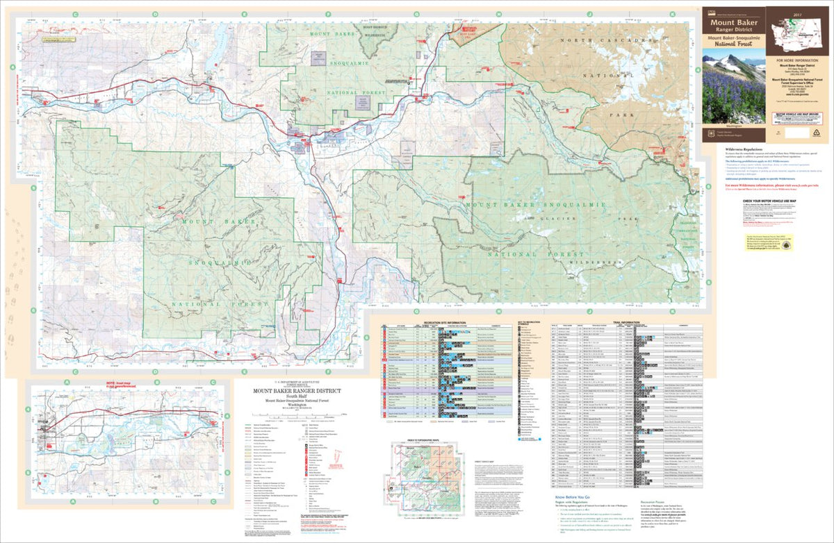 Mount Baker Ranger District Map South by US Forest Service R6 Pacific ...