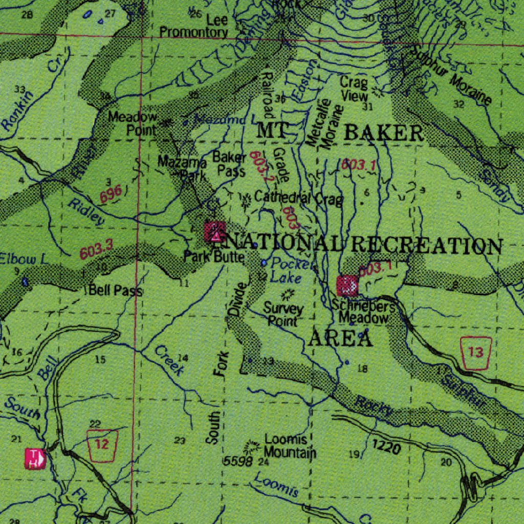 Mount Baker-Snoqualmie National Forest Visitor Map North by US Forest ...
