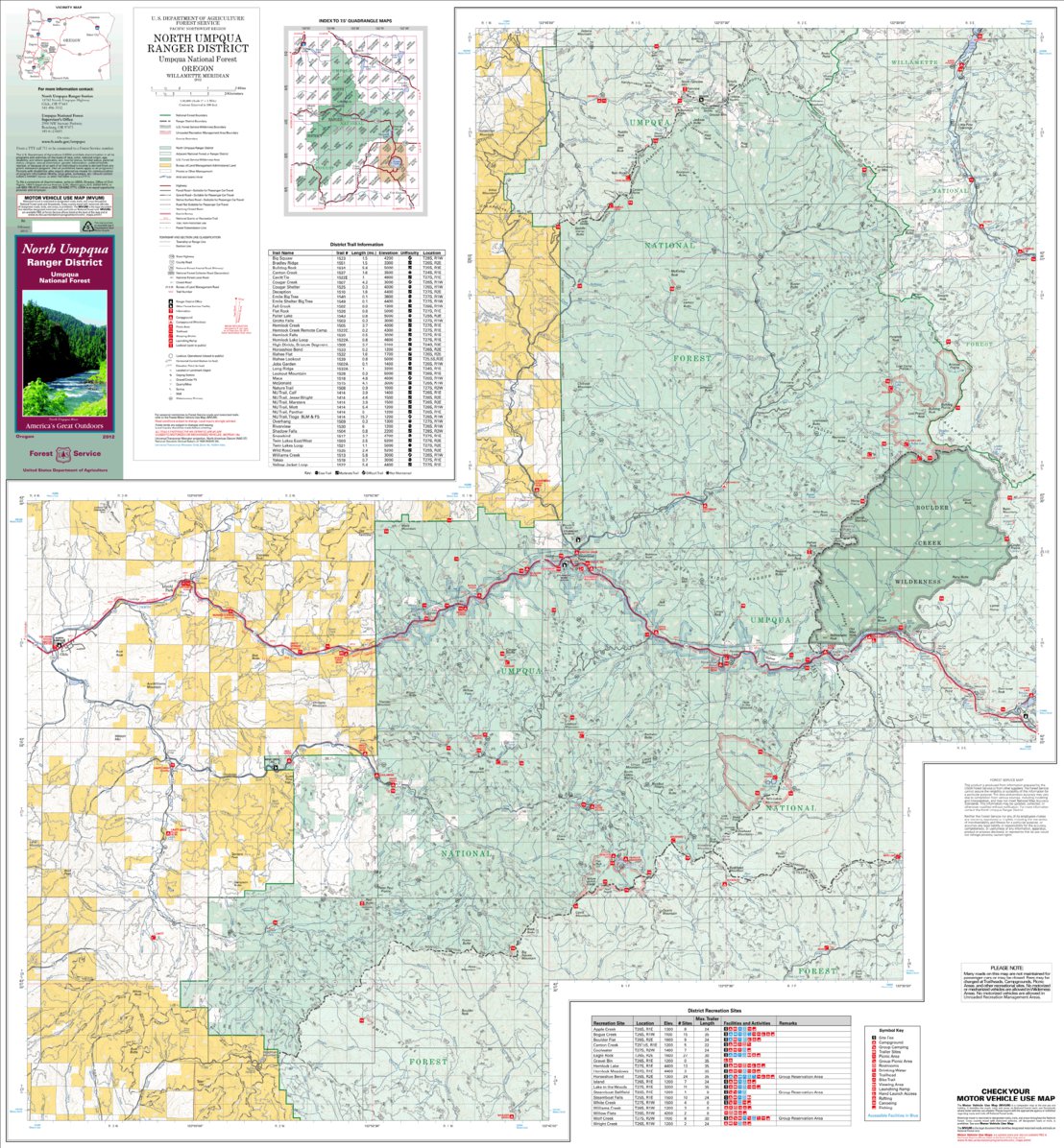 North Umpqua Ranger District Map by US Forest Service Pacific Northwest ...